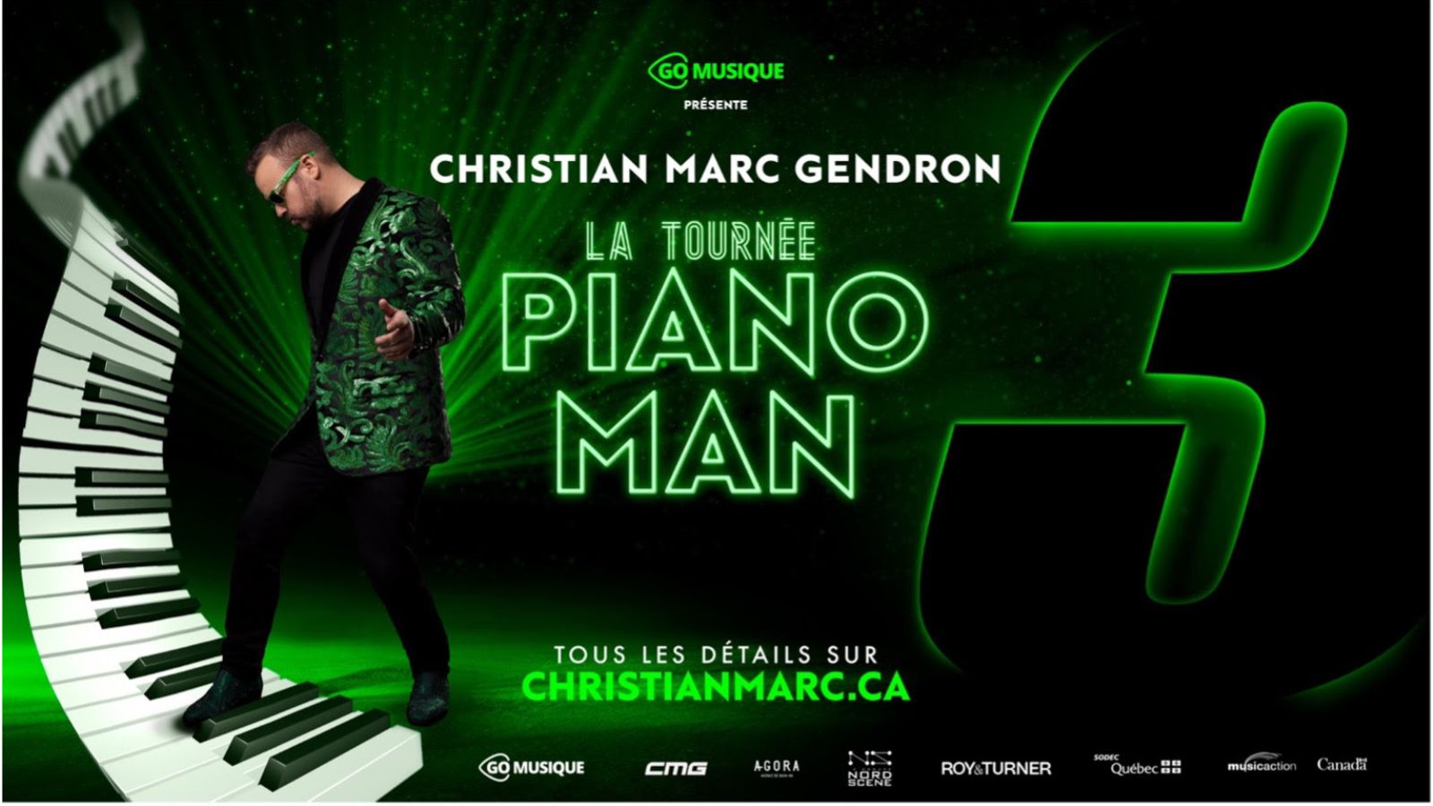 Christian Marc Gendron est de retour avec PIANO MAN 3